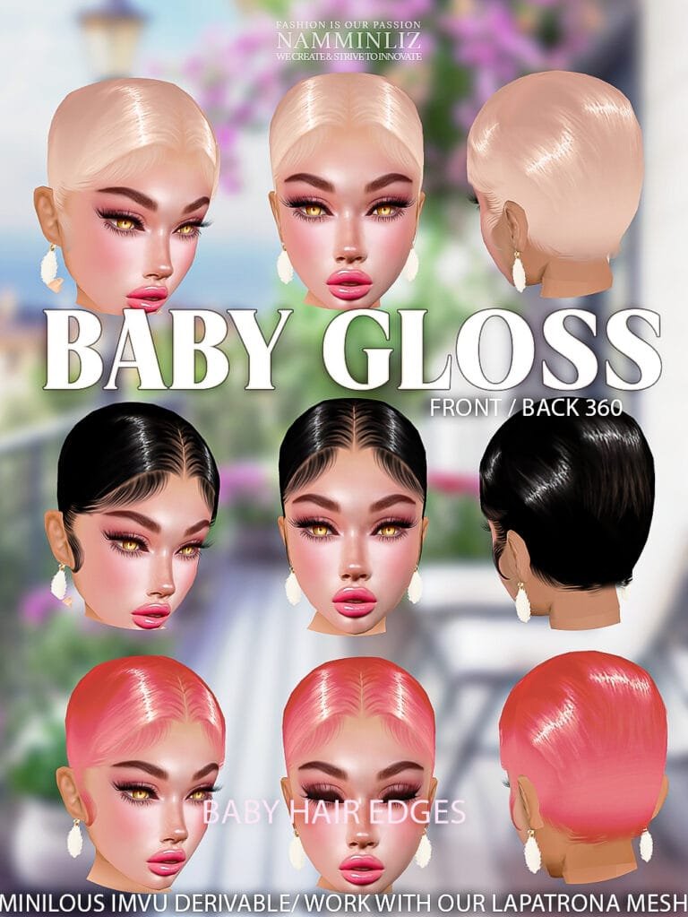 IMVU Files Sale – NAMMINLIZ Meshes, Baby Hair & Textures