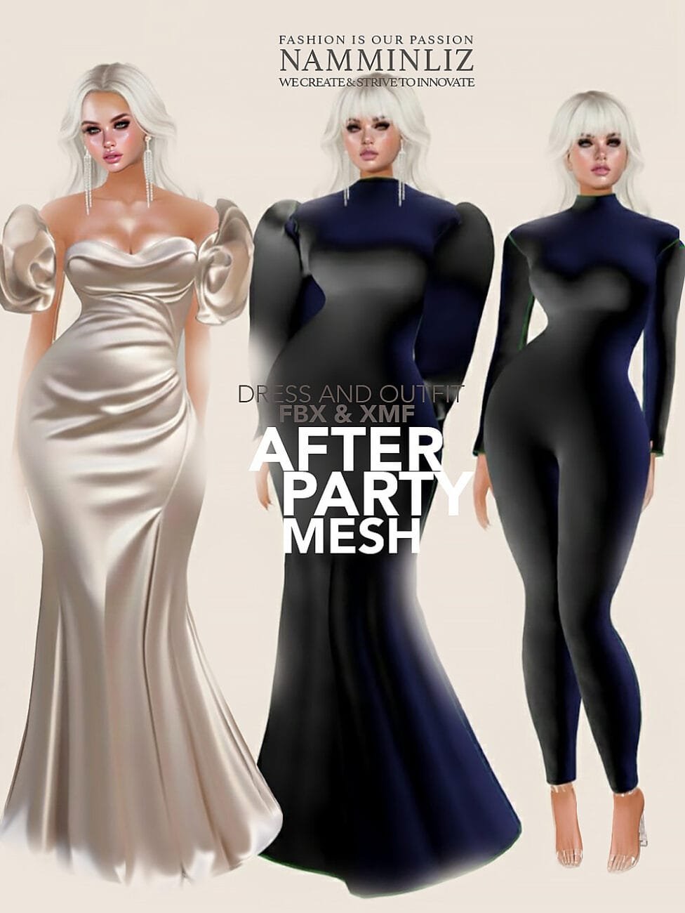 New - NAMMINLIZ Mesh, Assets & Baby Hair | Skin