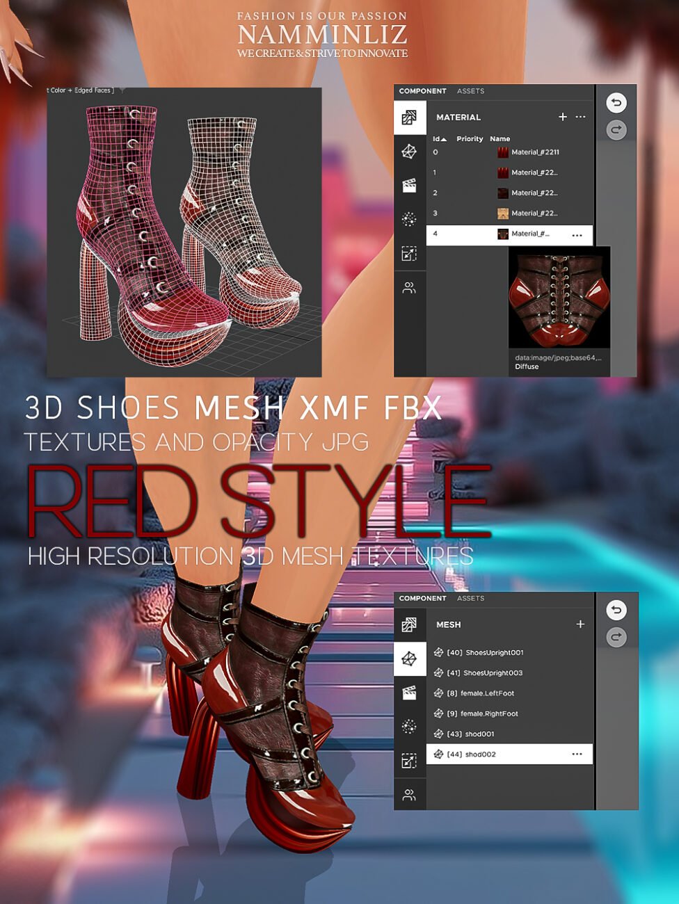 New imvu file sale - NAMMINLIZ Mesh, Assets & Baby Hair | Skin